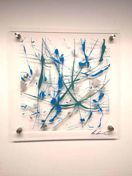 Blue Square Wall Art – Splash Art by Ben